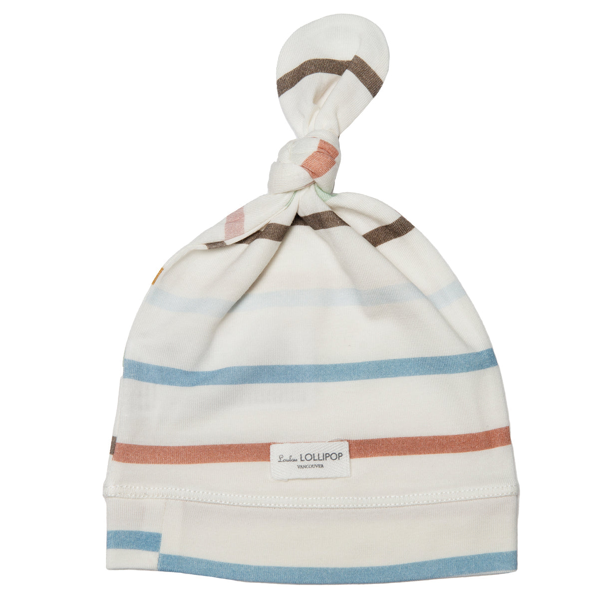 Top Knot Beanie - Pastel Stripes – LOULOU LOLLIPOP US